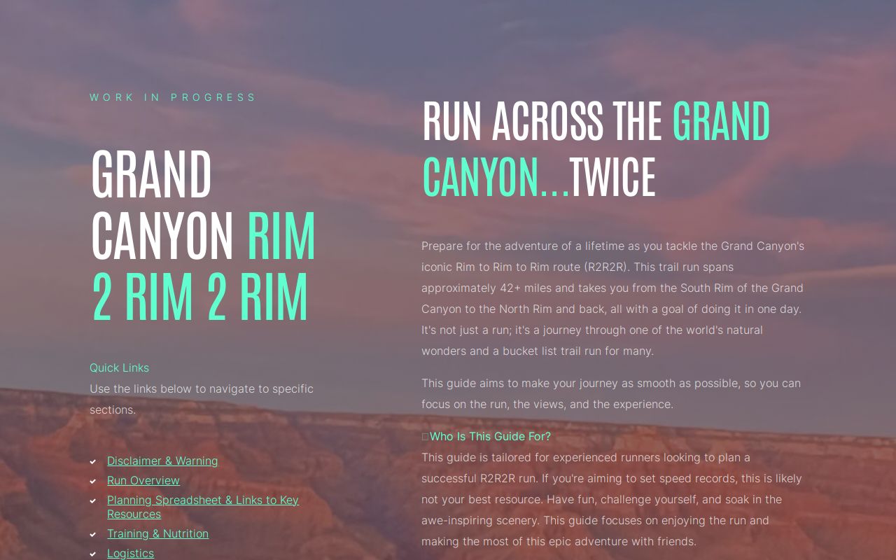 Rim2Rim2Rim Grand Canyon Guide